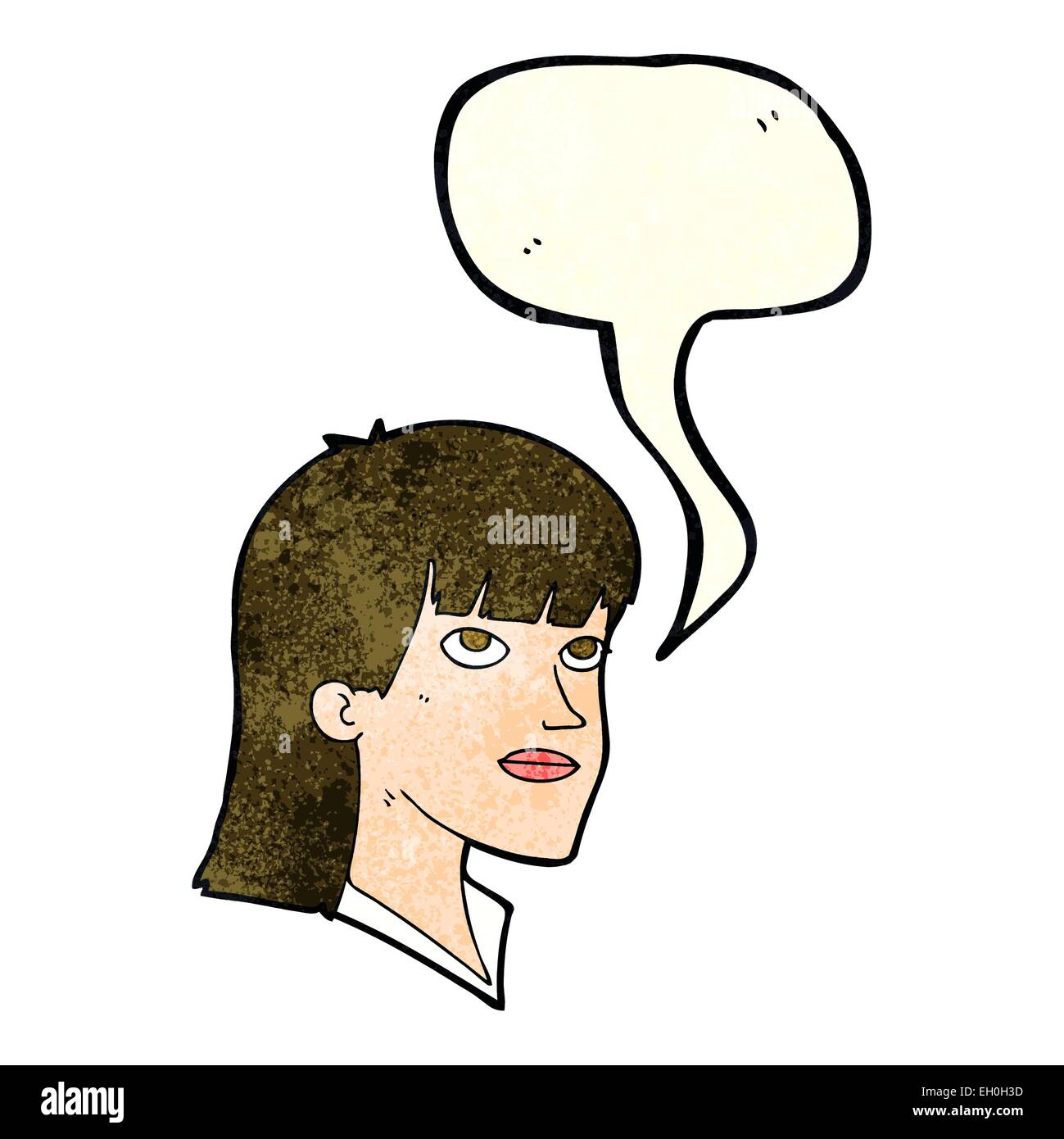 cartoon serious woman with speech bubble Stock Vector Image & Art - Alamy