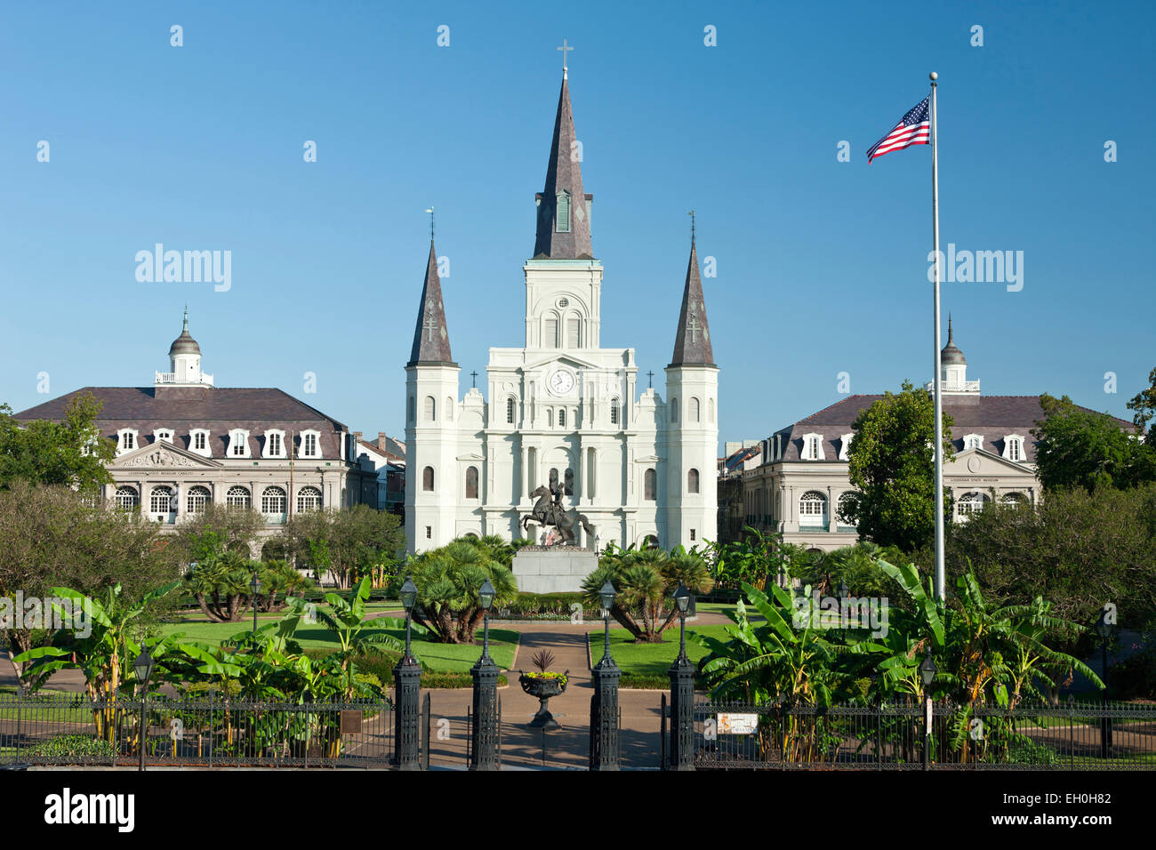 JACKSON SQUARE FRENCH QUARTER DOWNTOWN NEW ORLEANS LOUISIANA USA Stock ...