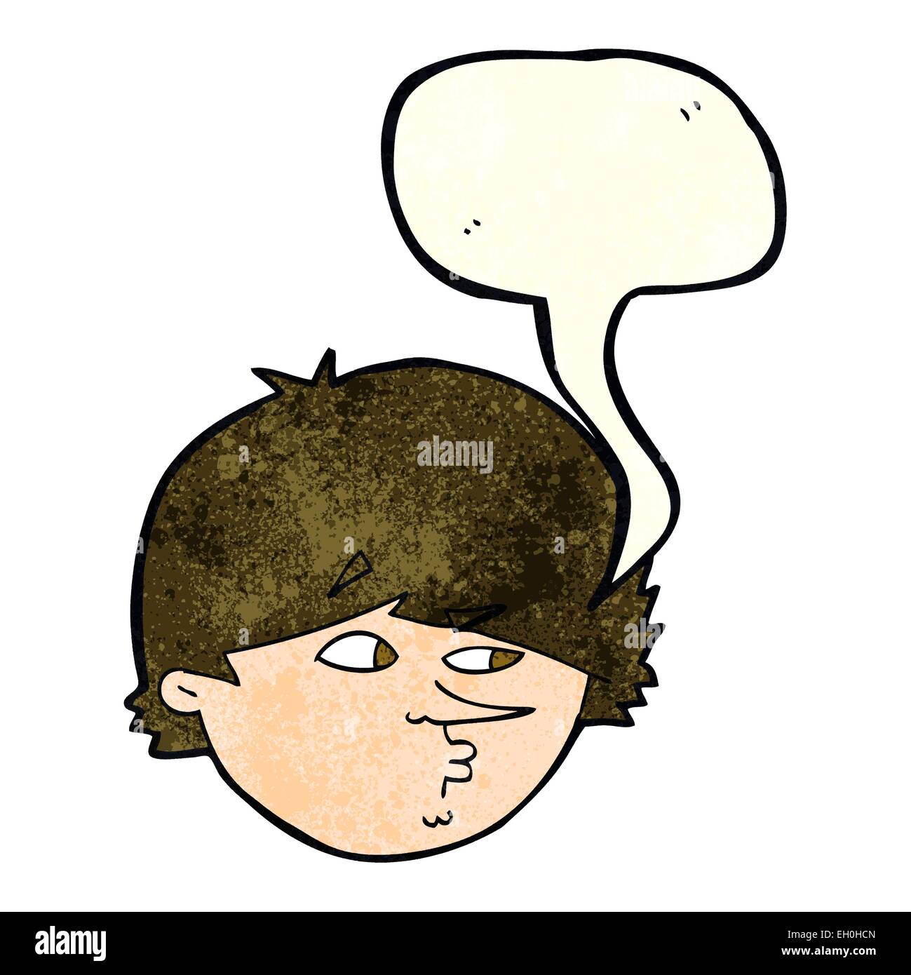cartoon suspicious man with speech bubble Stock Vector Image & Art - Alamy