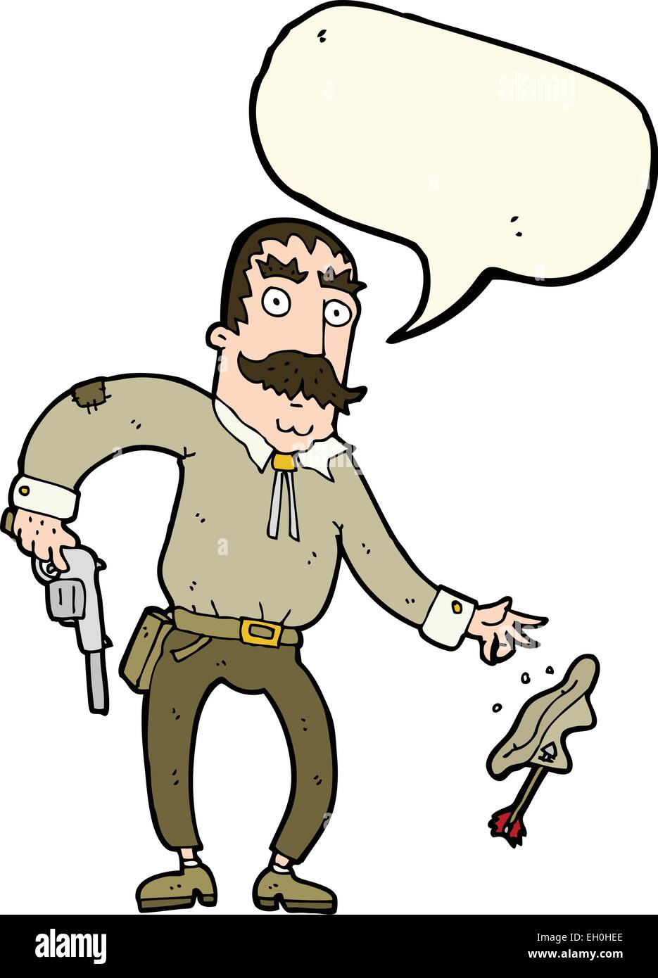 cartoon wild west cowboy with speech bubble Stock Vector Image & Art ...