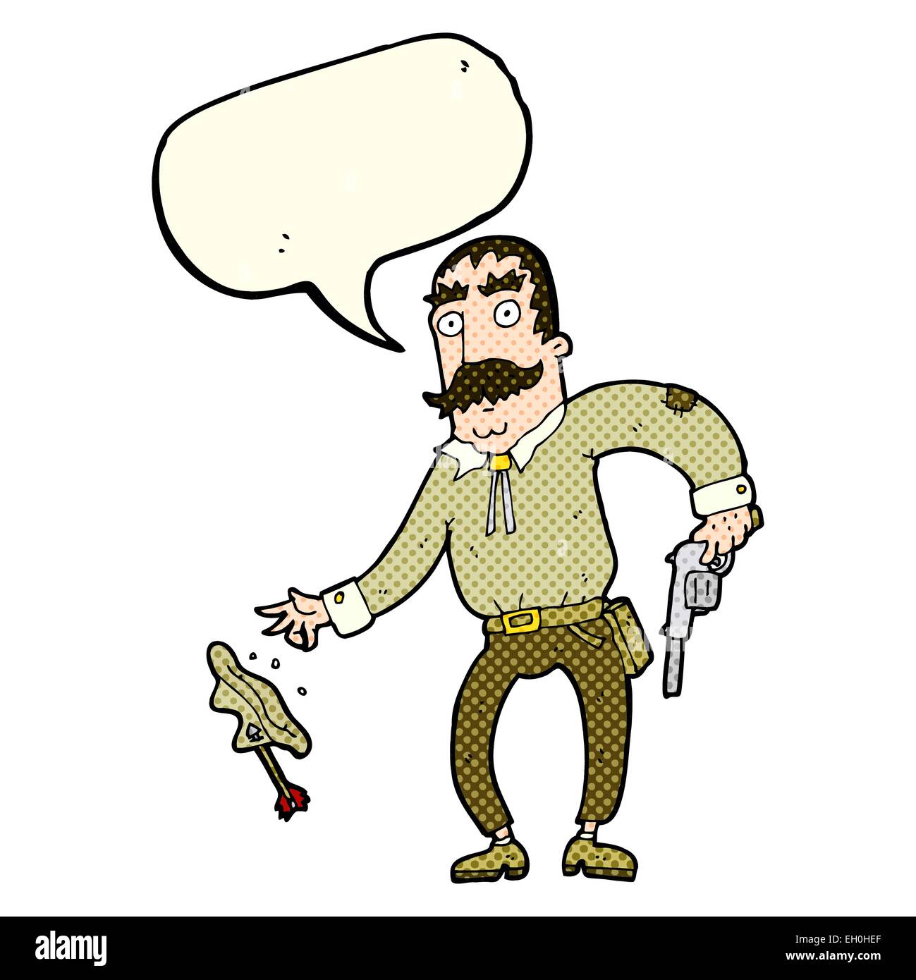 cartoon wild west cowboy with speech bubble Stock Vector Image & Art ...