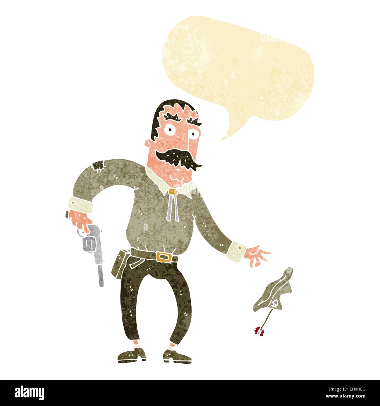 cartoon wild west cowboy with speech bubble Stock Vector Image & Art ...