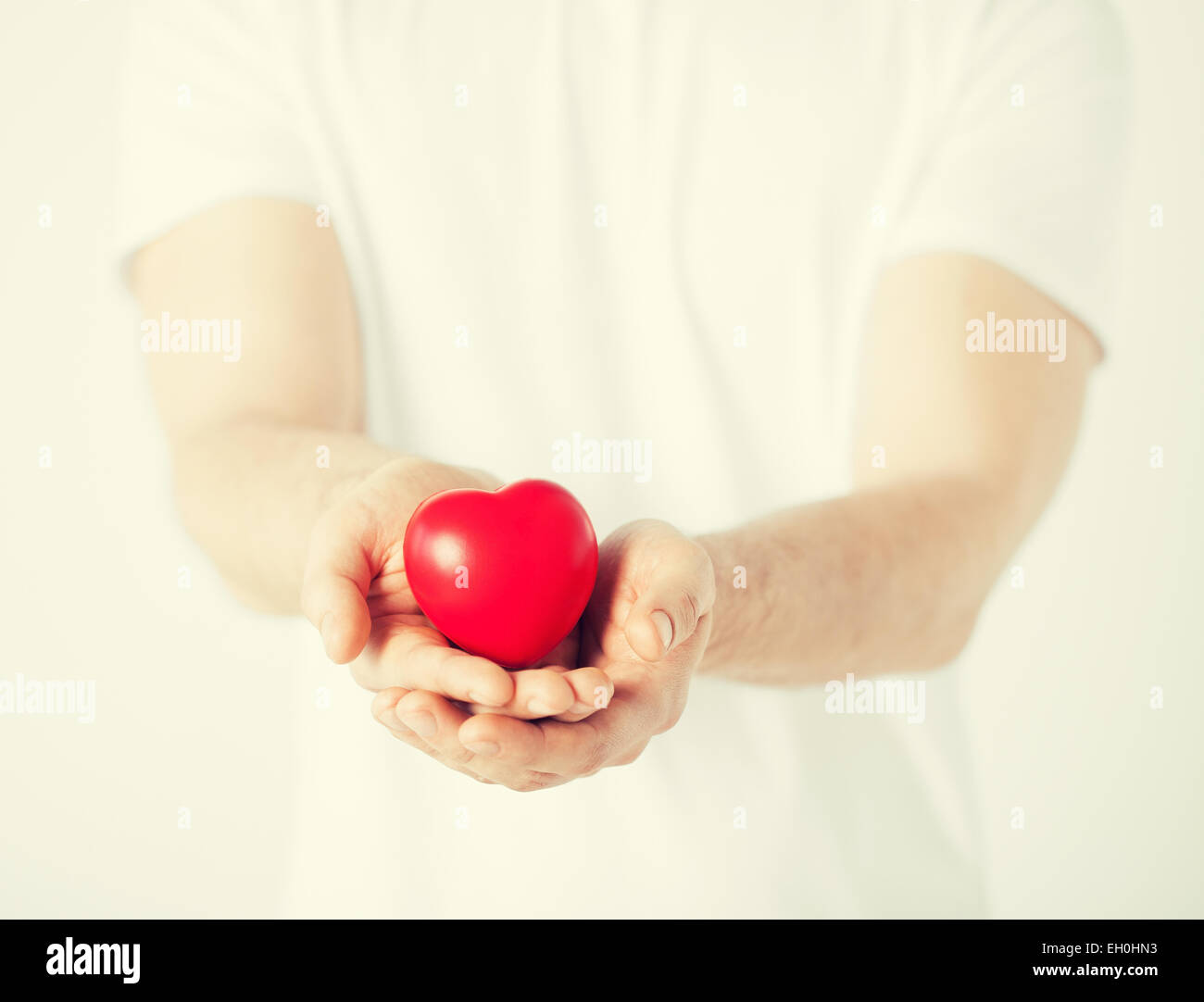 man hands with heart Stock Photo - Alamy