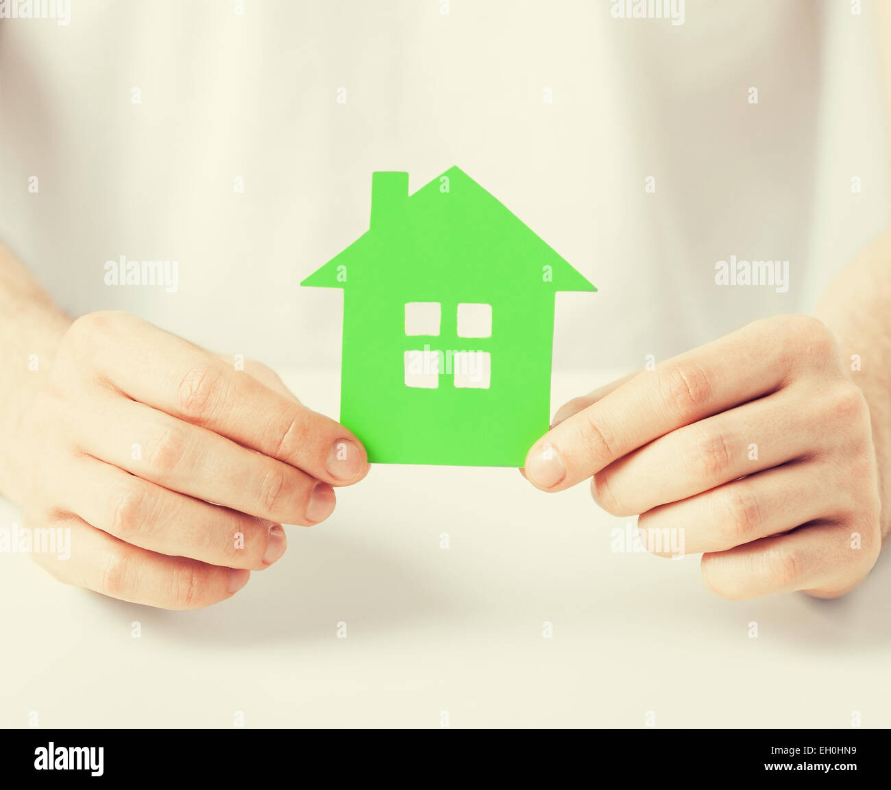 hands holding green house Stock Photo - Alamy