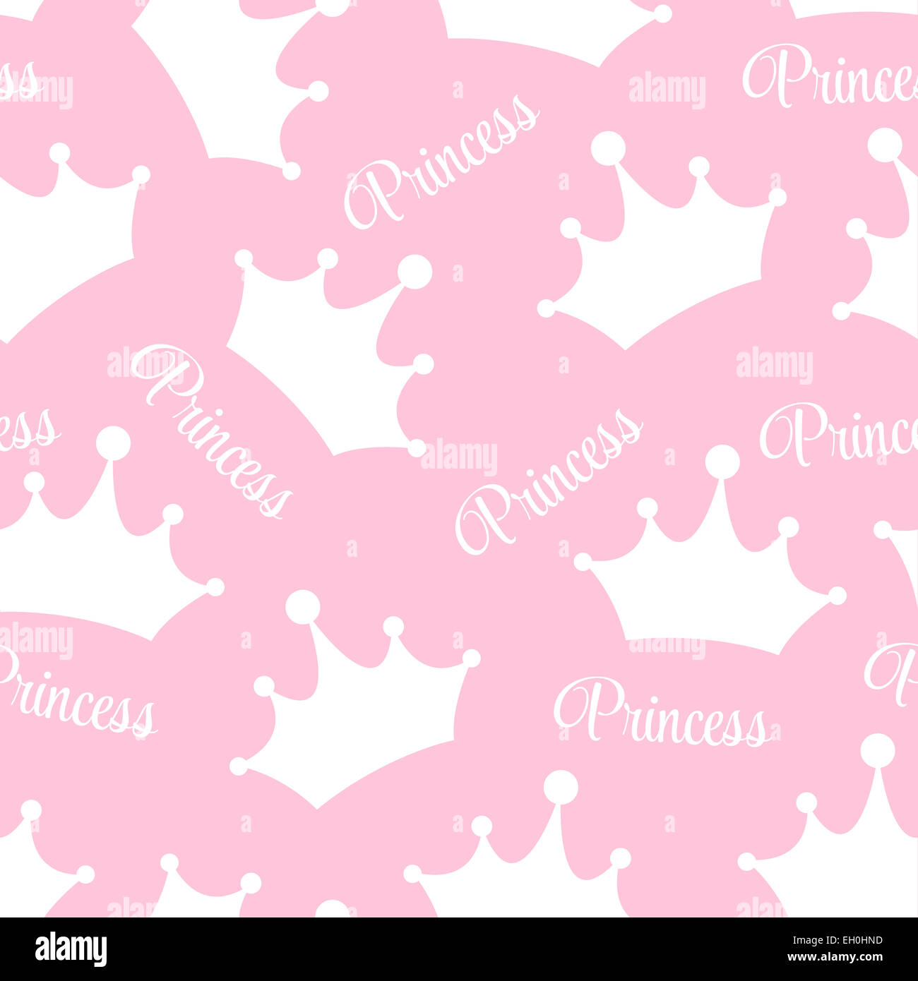 Princess Seamless Pattern Background Vector Illustration Stock Photo ...