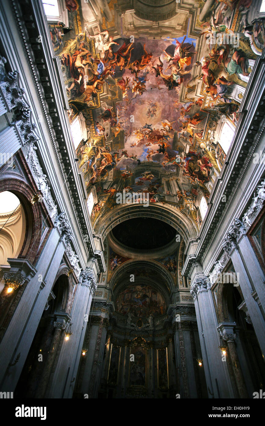 Gesu ceiling rome hi-res stock photography and images - Alamy