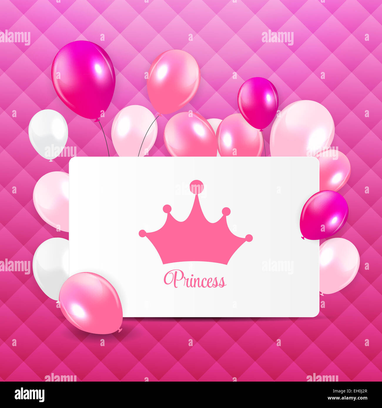Princess Background with Crown Vector Illustration Stock Photo - Alamy