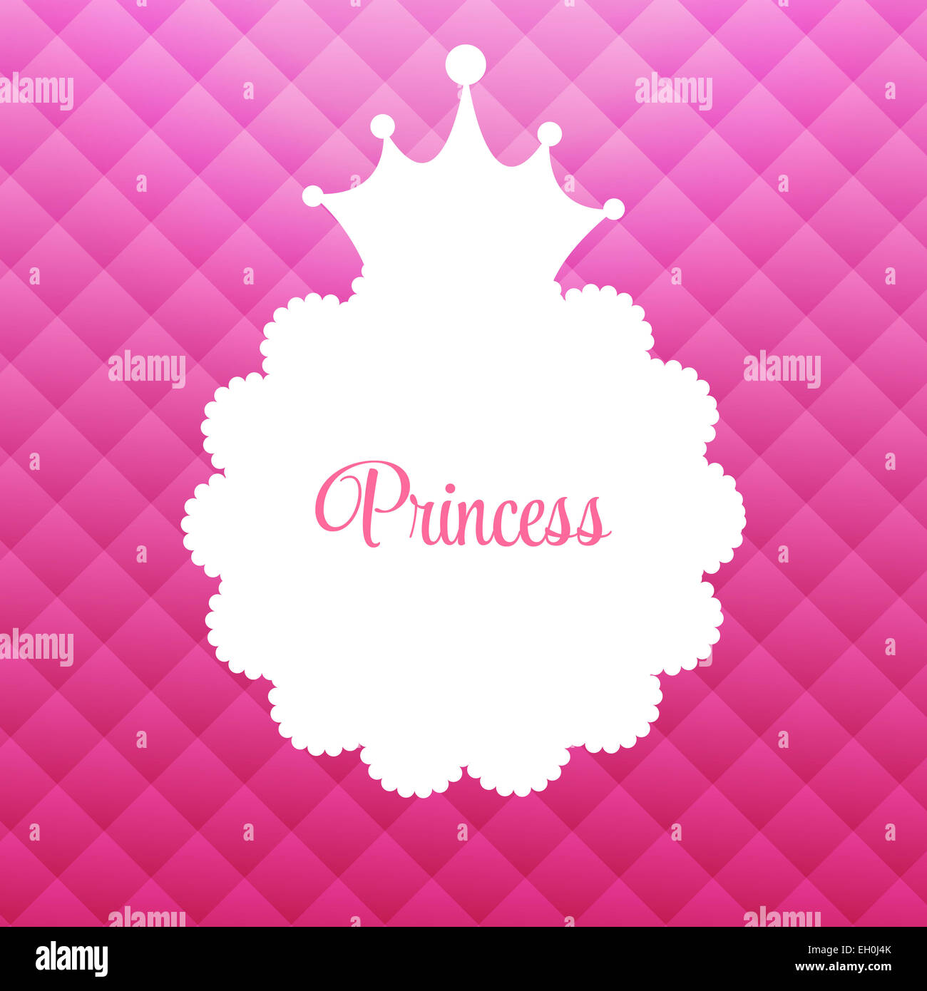 Princess Background with Crown Vector Illustration Stock Photo - Alamy