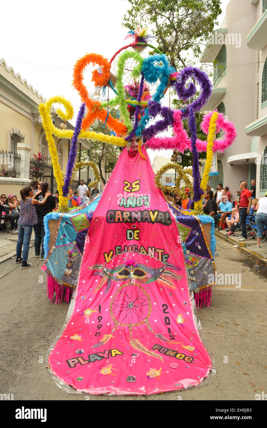Back part of a beauty queen dress during the carnival parade in Ponce ...