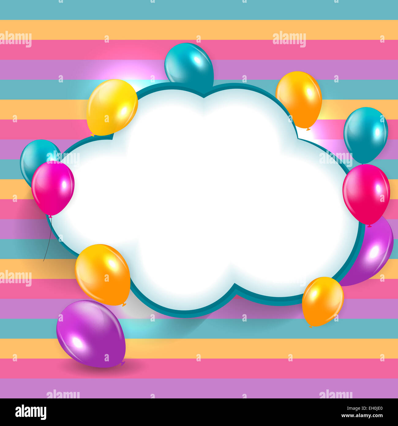 Glossy Balloons Background Vector Illustration Stock Photo - Alamy