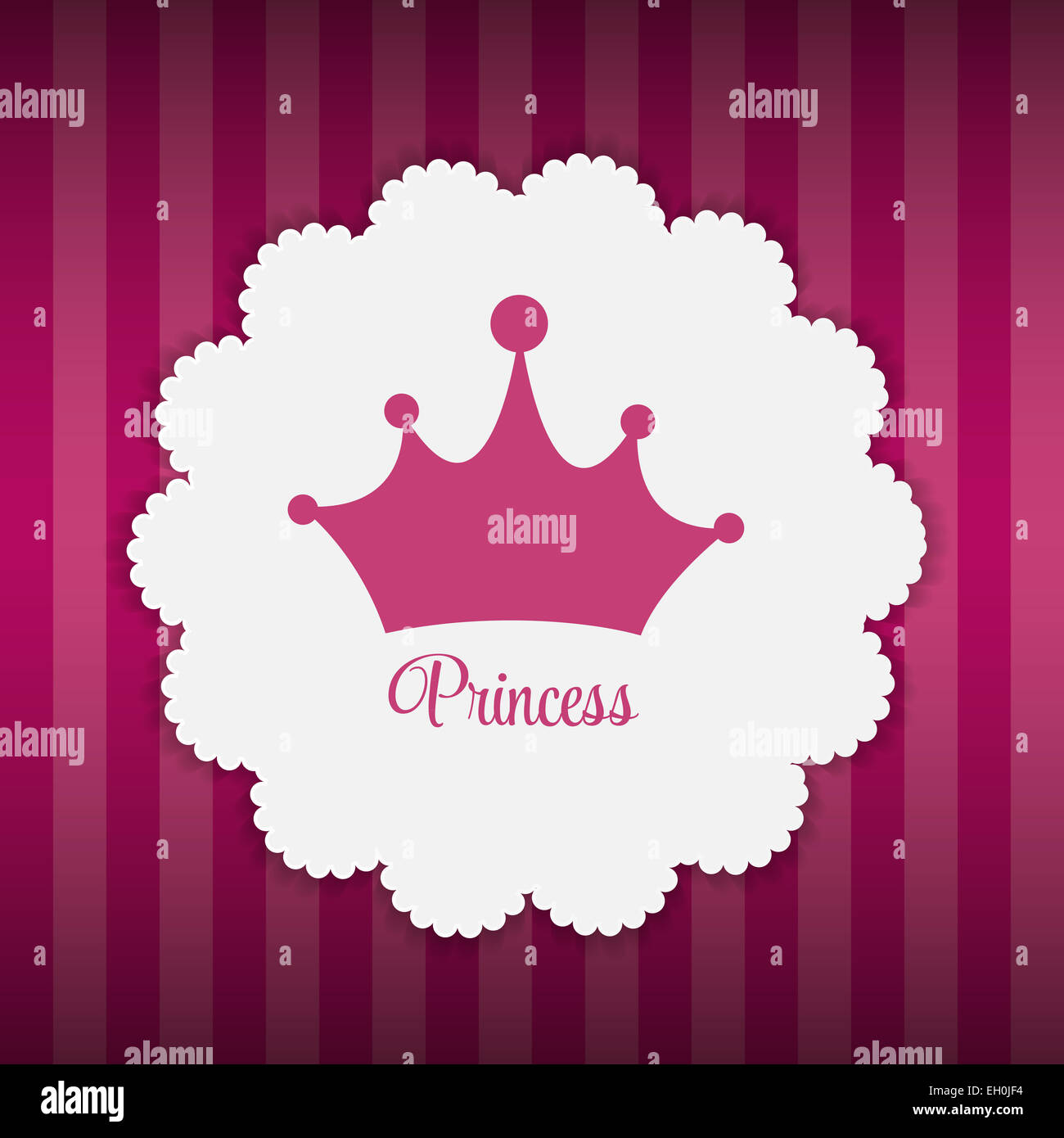 Princess Background with Crown Vector Illustration Stock Photo - Alamy