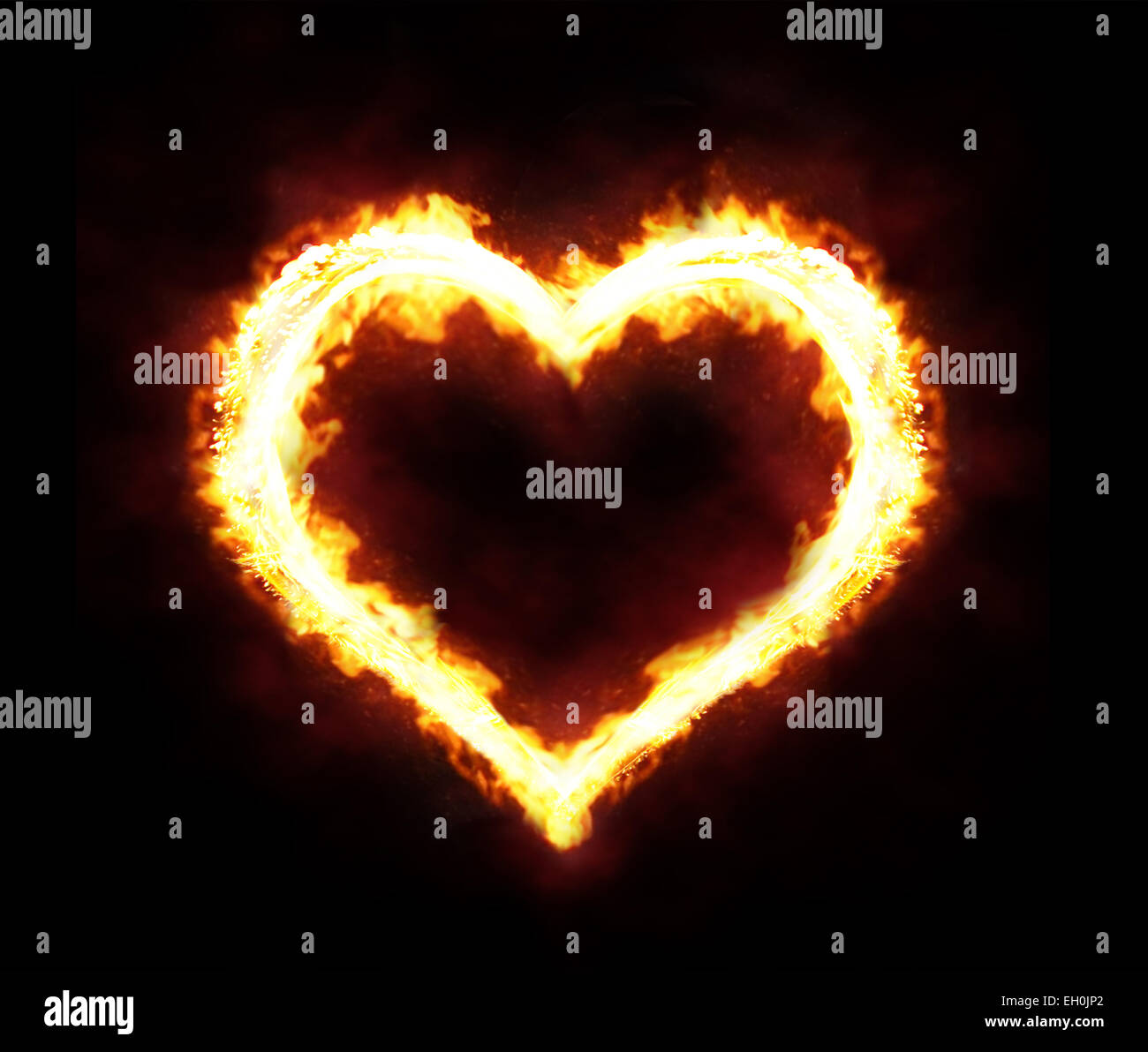 Burning love flaming fire heart hi-res stock photography and images - Alamy