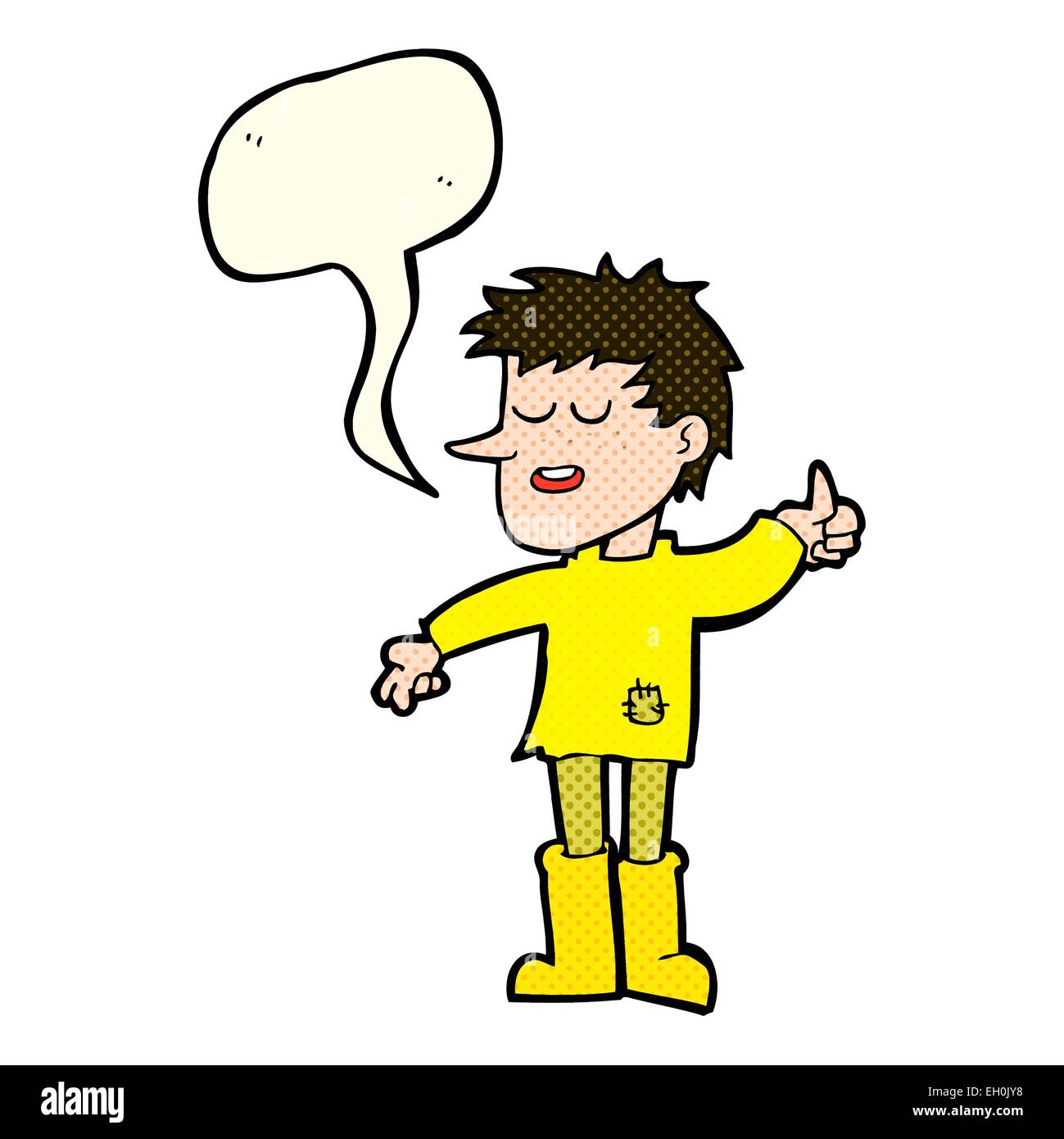 Cartoon poor boy positive attitude hi-res stock photography and images ...