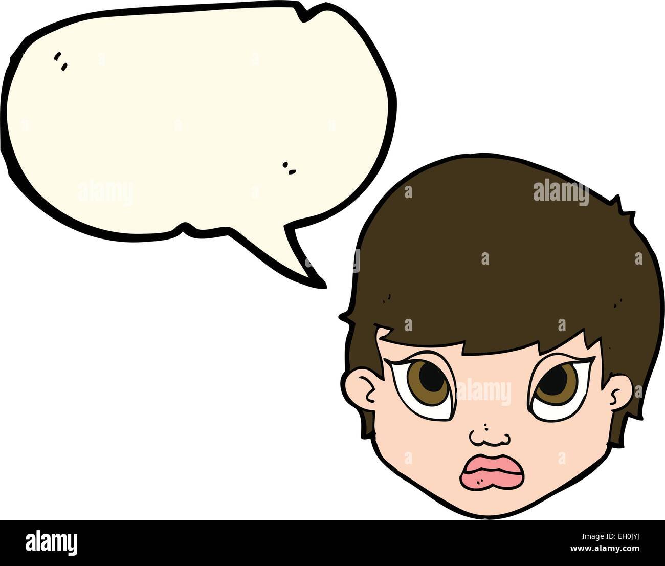 Cartoon sulking woman Stock Vector Images - Alamy