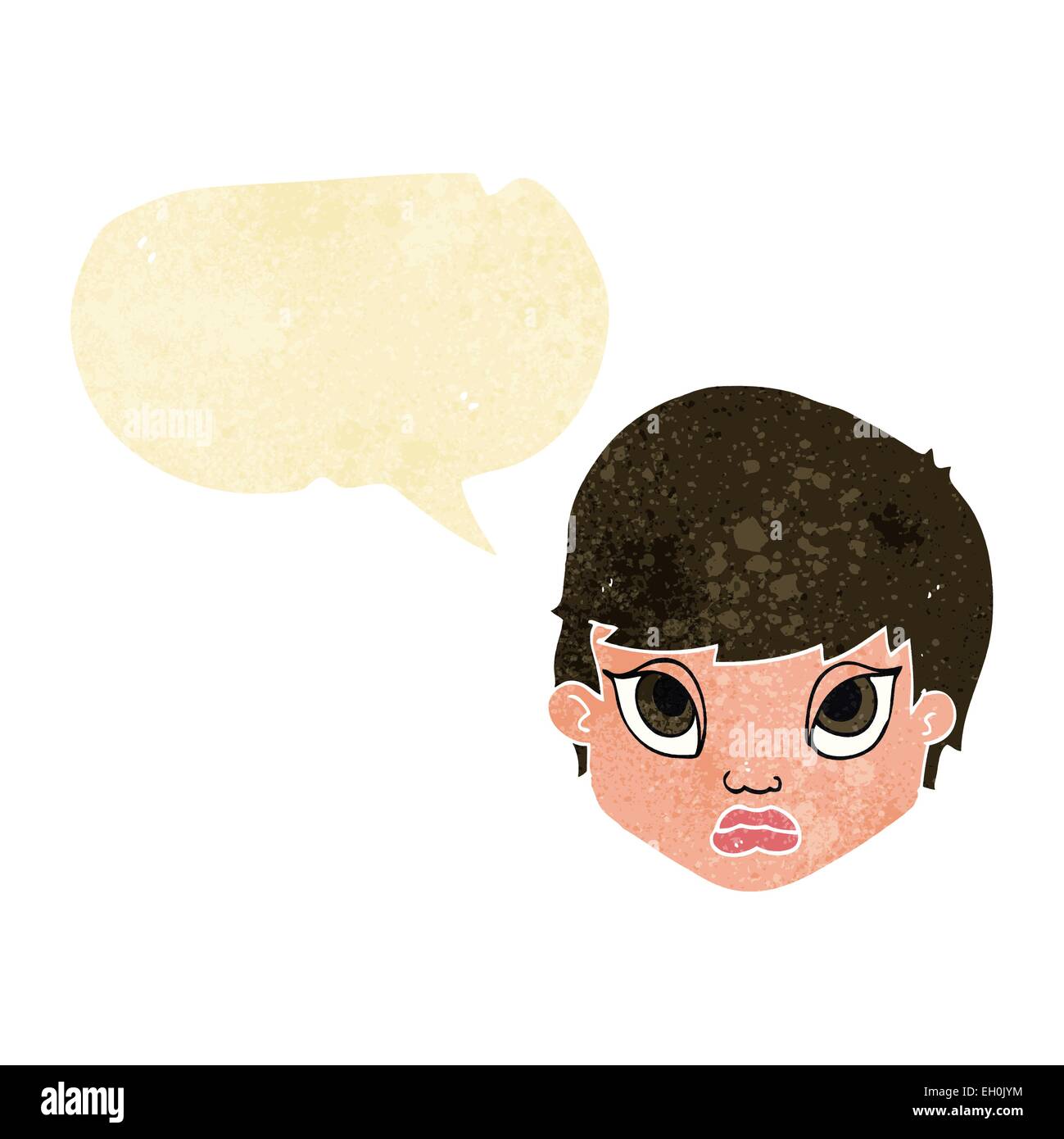 Sulking face Stock Vector Images - Alamy