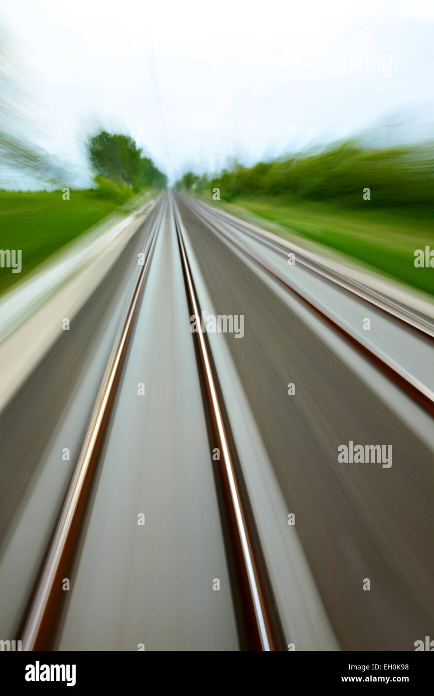 High speed railway track hi-res stock photography and images - Alamy