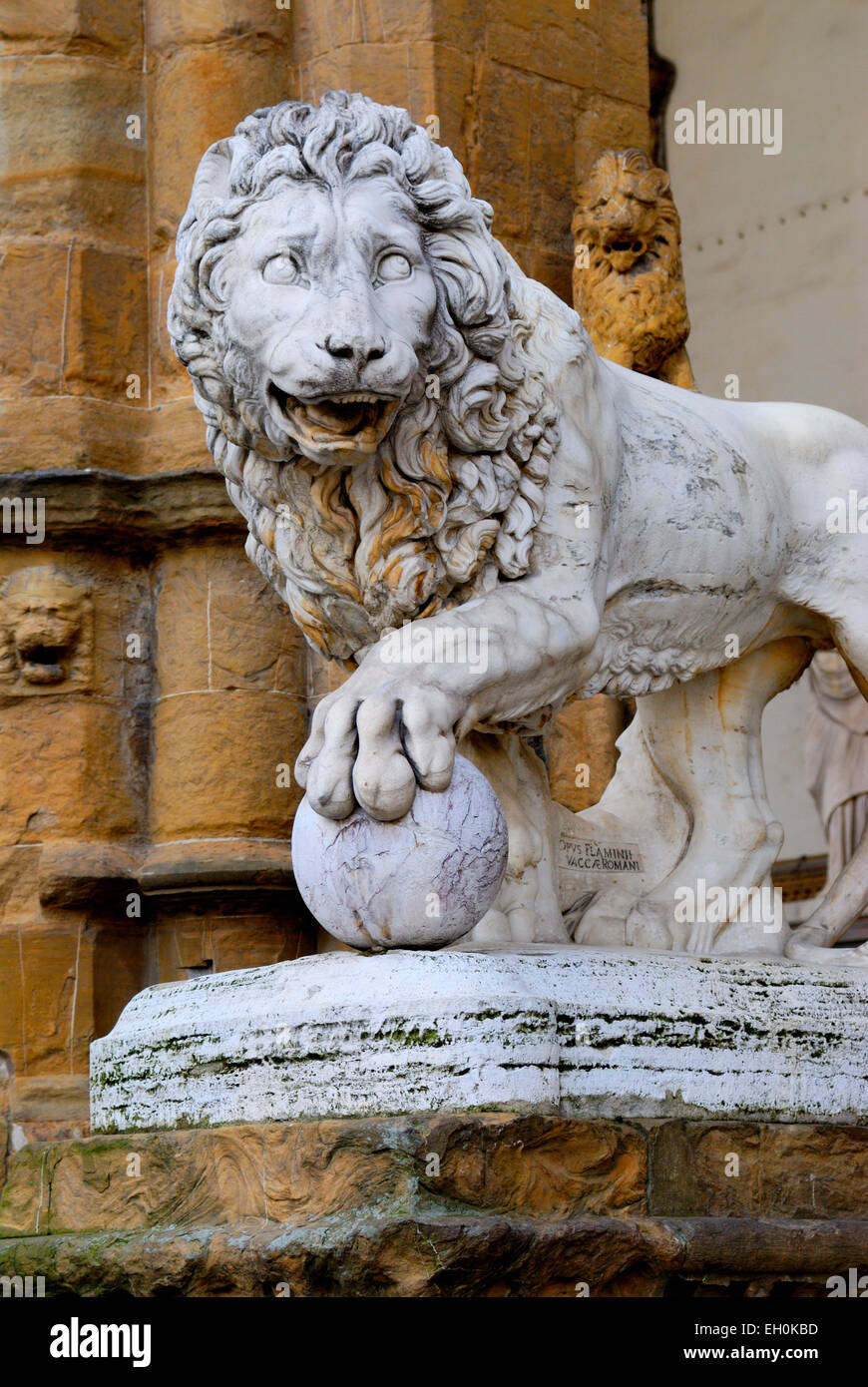 The Marzocco Lion, Piazza della Signoria, Florence, UNESCO World ...