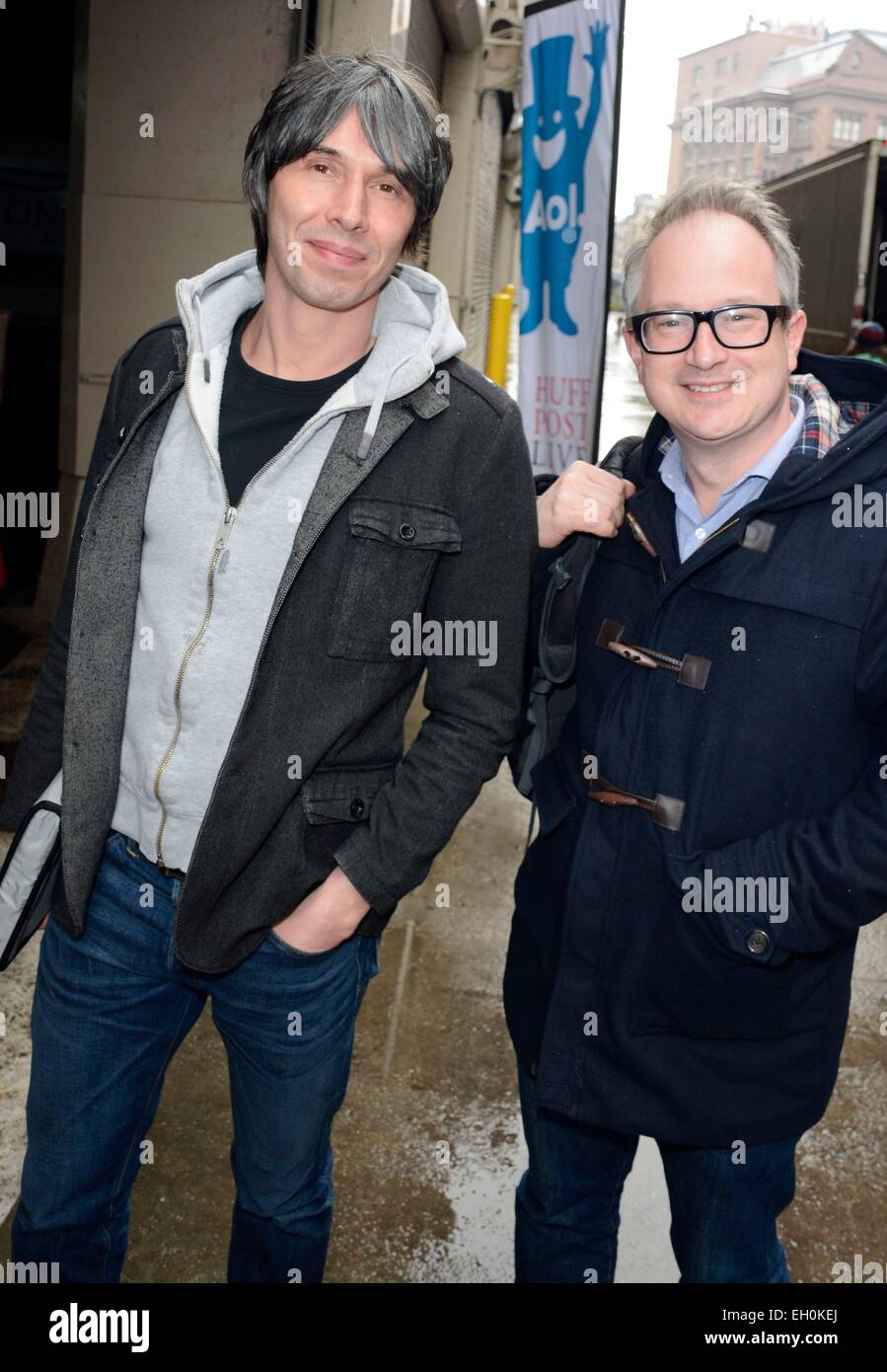 New York, NY, USA. 4th Mar, 2015. Brian Cox, Robin Ince out and about ...