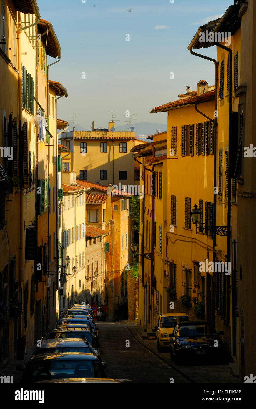 Typical backstreet, Florence, Italy Stock Photo - Alamy