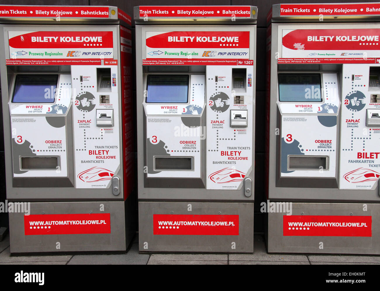 Public Transport Vending Machines at Wroclaw in Poland Stock Photo - Alamy