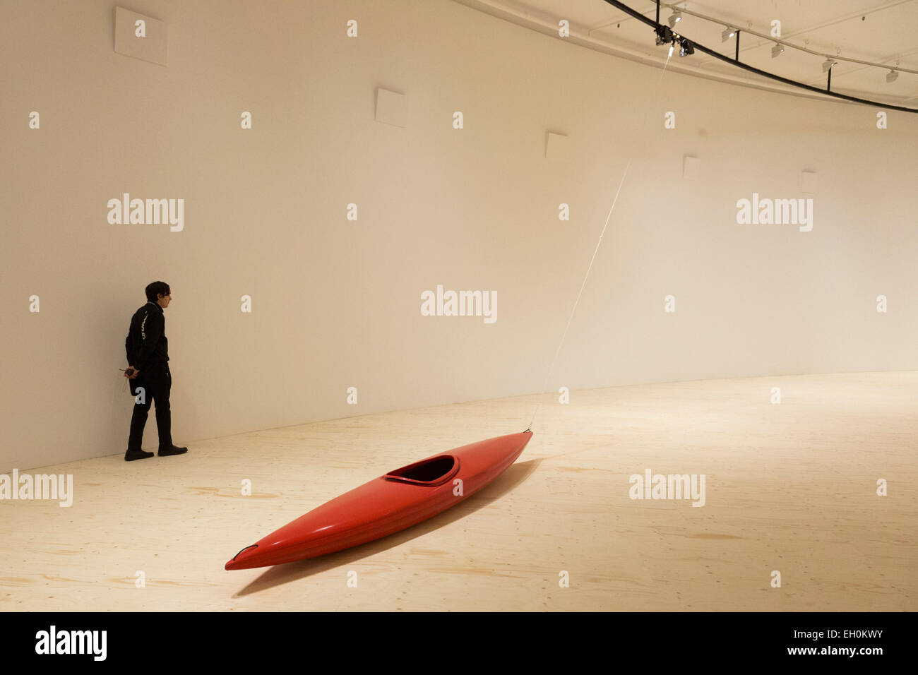 London, UK. 3 March 2015. Swiss artist Roman Signer presents "Slow ...