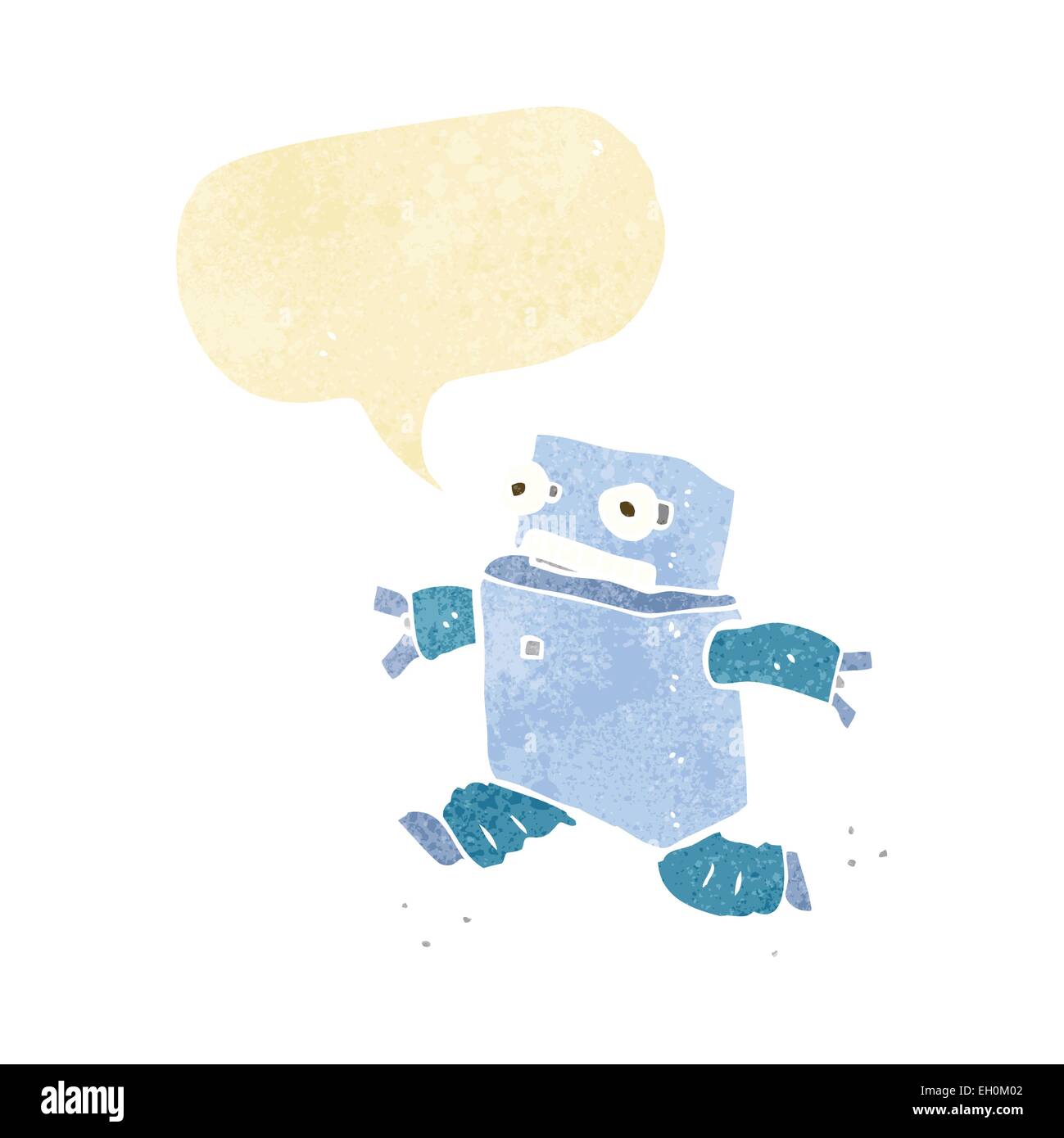 Cartoon illustration funny running robot Stock Vector Images - Alamy