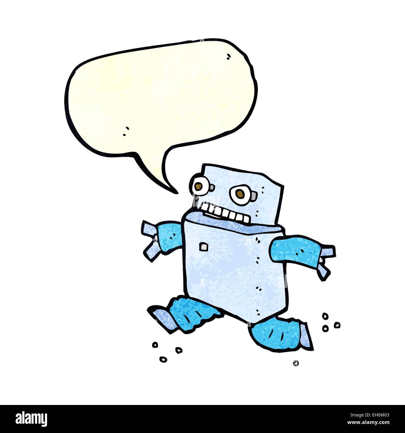 Cartoon illustration funny running robot Cut Out Stock Images ...