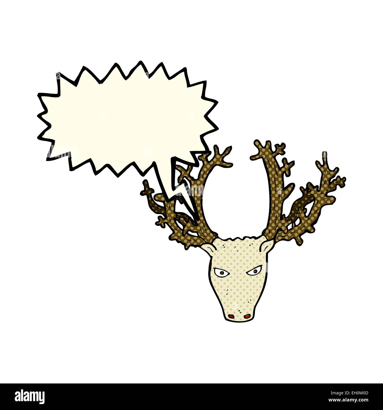 cartoon stag head with speech bubble Stock Vector Image & Art - Alamy
