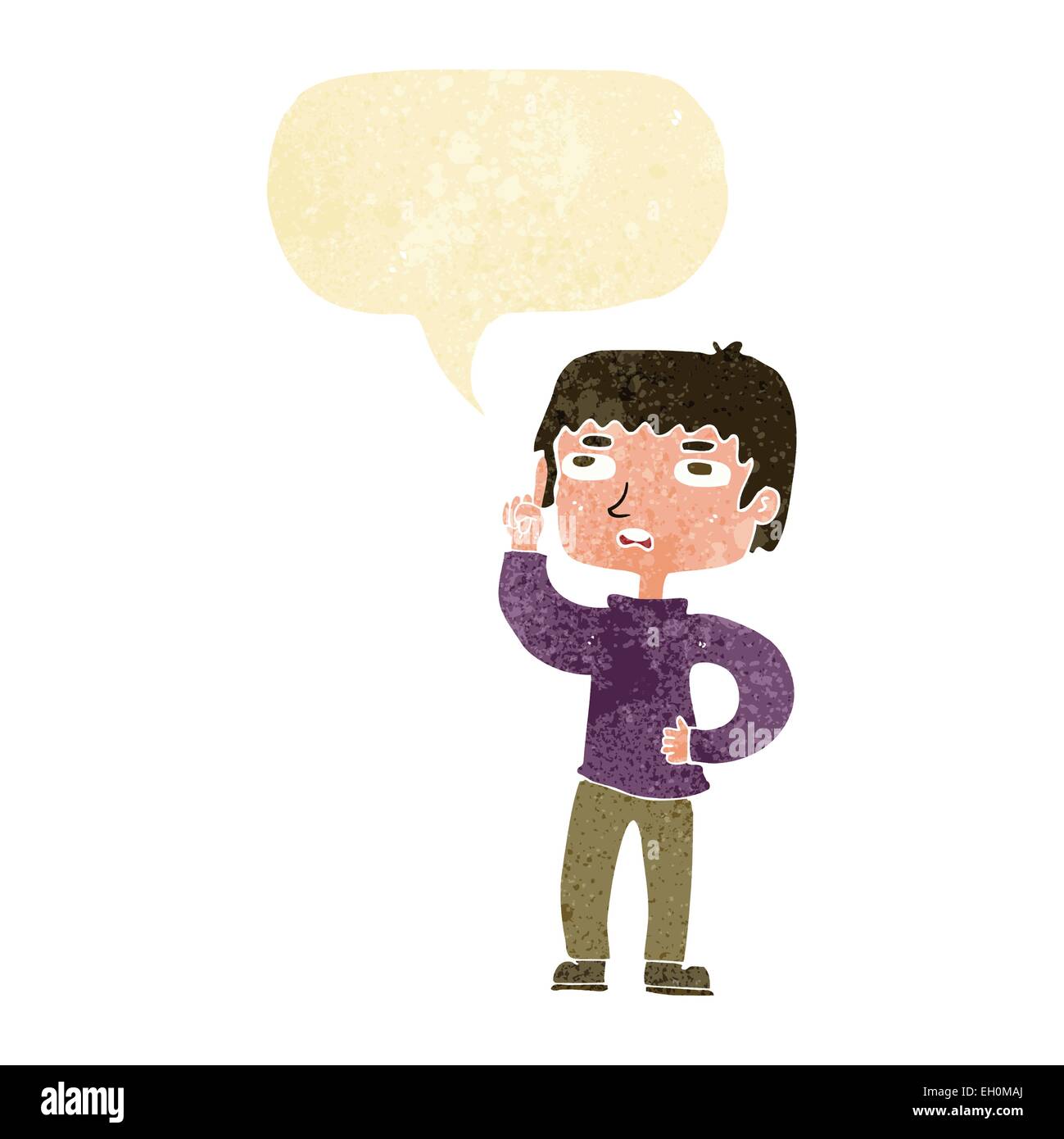 Cartoon boy question bubble Stock Vector Images - Alamy