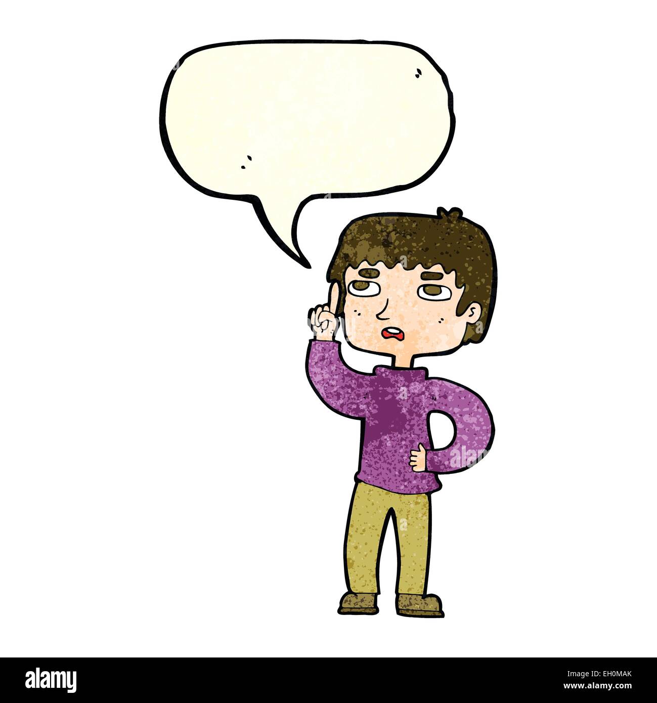 Cartoon boy question bubble Stock Vector Images - Alamy
