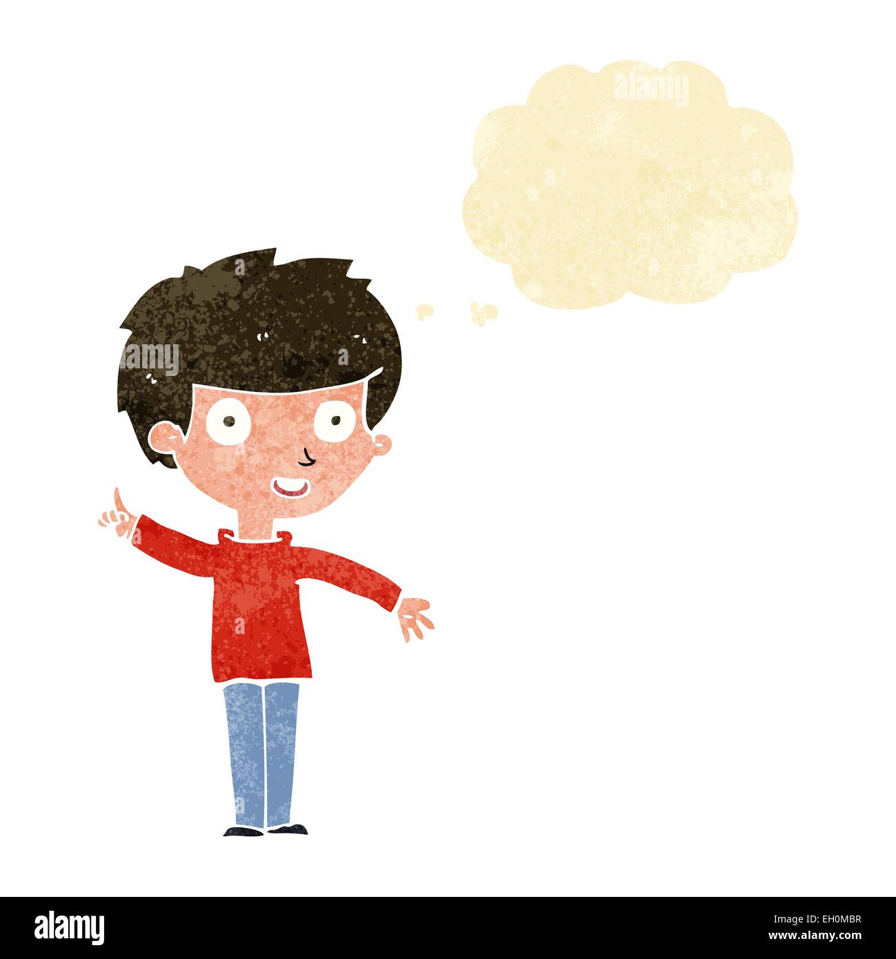 Cartoon boy idea thought bubble hi-res stock photography and images - Alamy