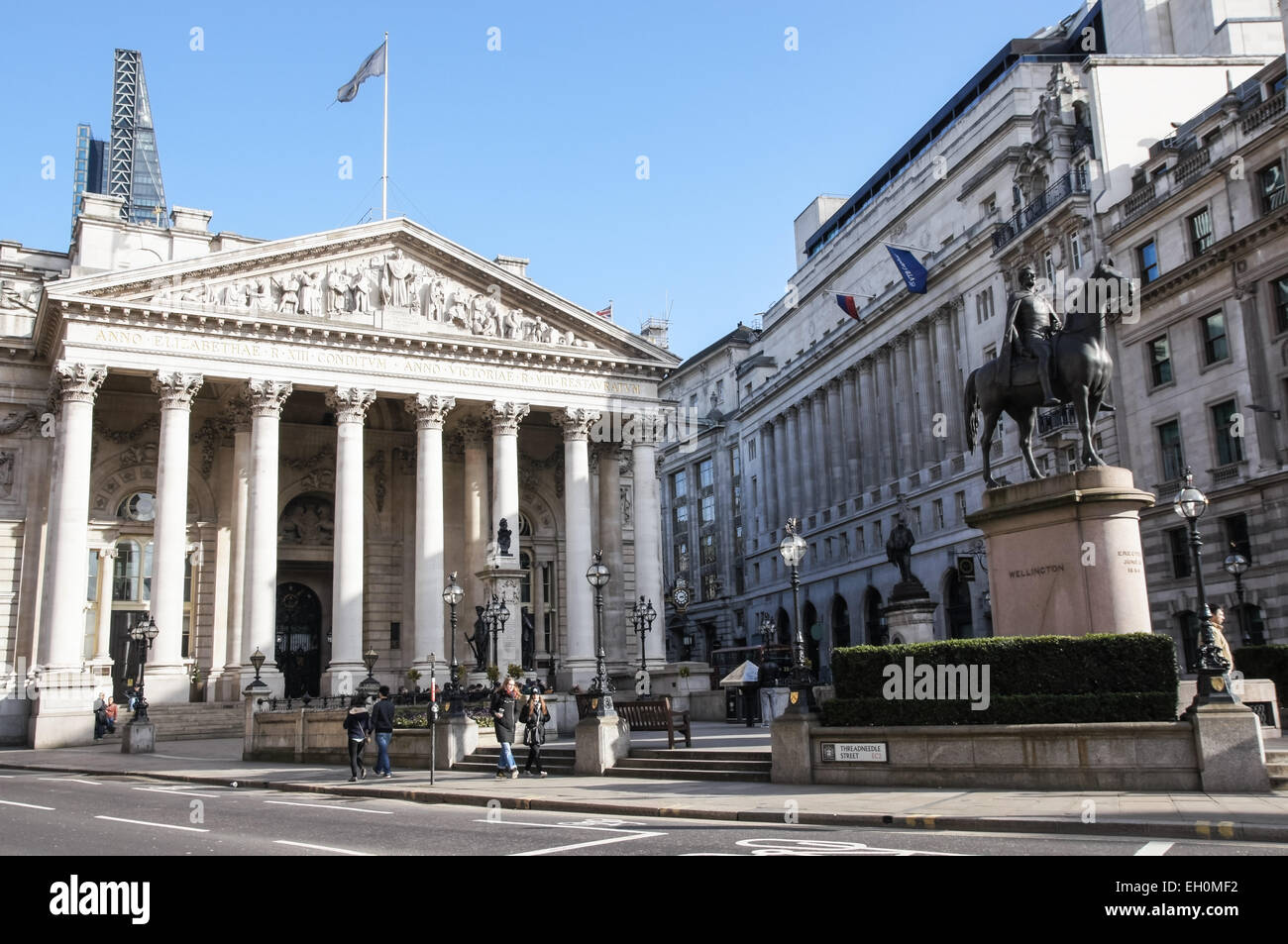 The Royal Exchange building in London England United Kingdom UK Stock ...