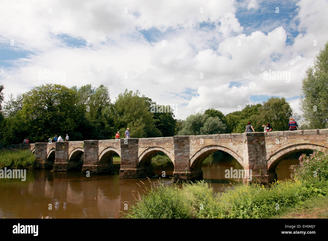 The Essex bridge, a packhorse bridge built in the 16th century across ...