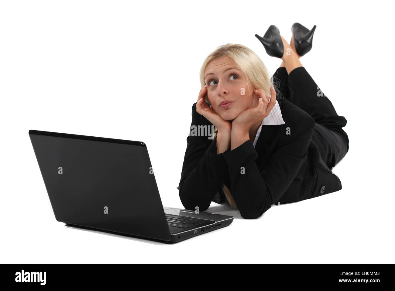 Distracted woman Cut Out Stock Images & Pictures - Alamy
