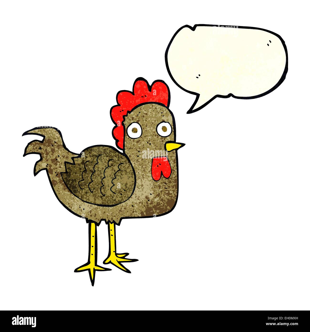 cartoon chicken with speech bubble Stock Vector Image & Art - Alamy