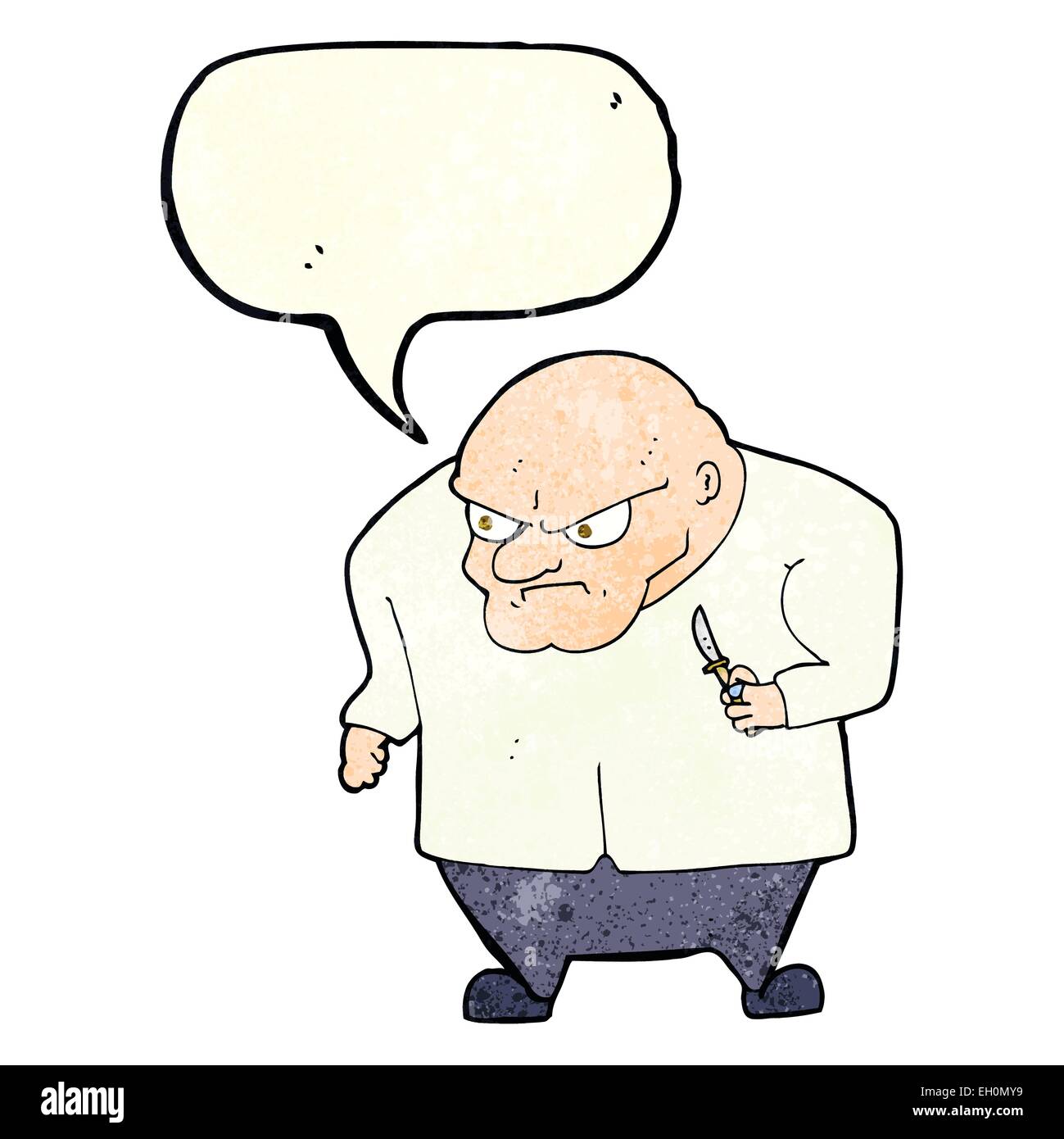 cartoon evil man with speech bubble Stock Vector Image & Art - Alamy