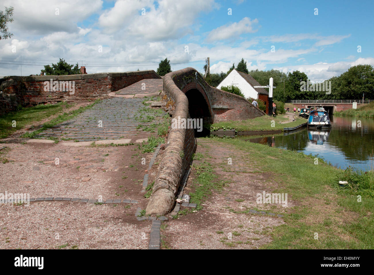 Haywood Bridge, a roving or turnover bridge, where the Staffs and Worcs ...