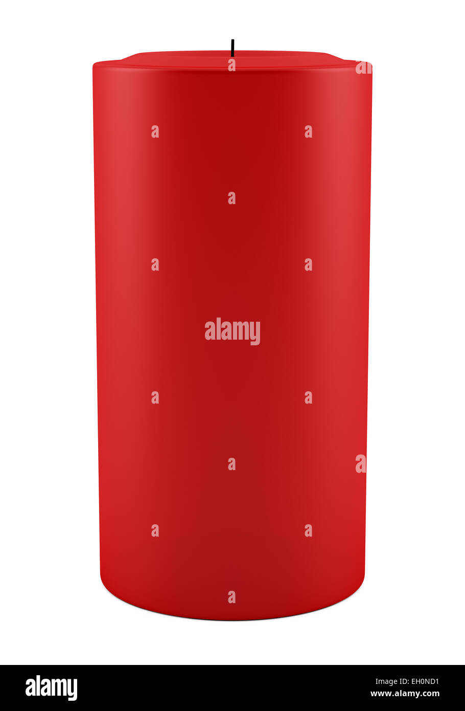 one red candle isolated on white background Stock Photo - Alamy