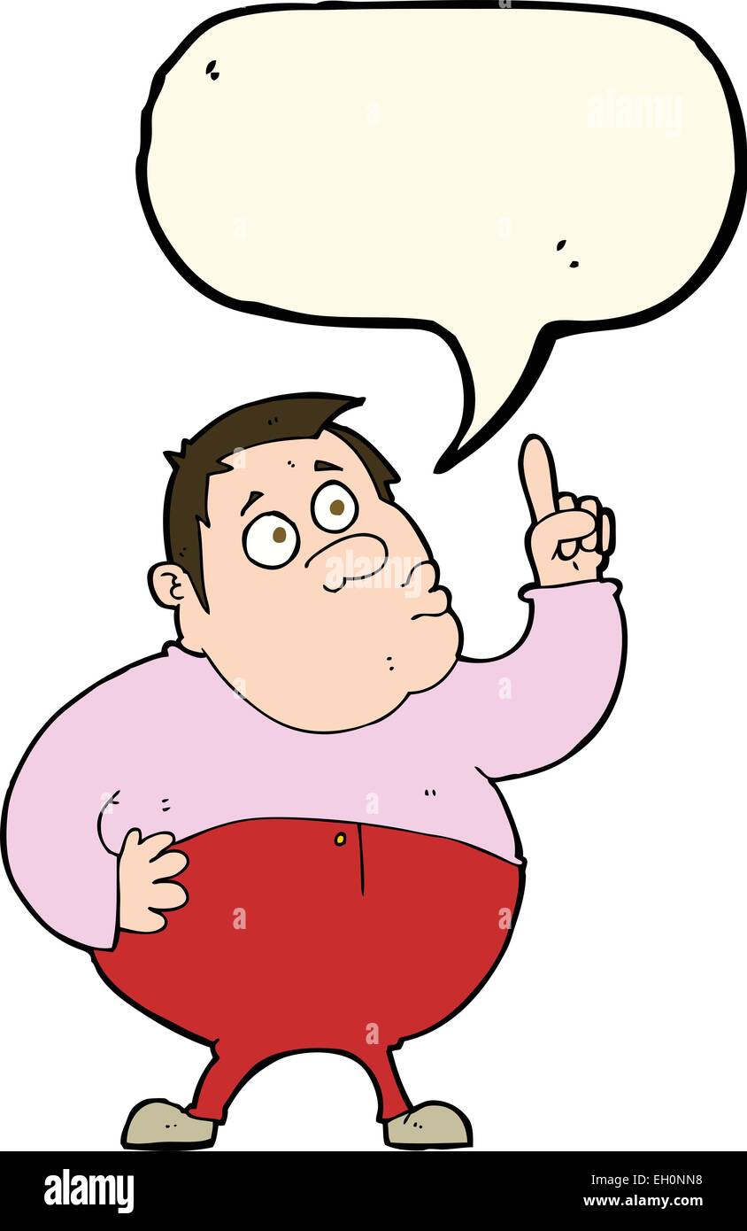 cartoon man asking question with speech bubble Stock Vector Image & Art ...