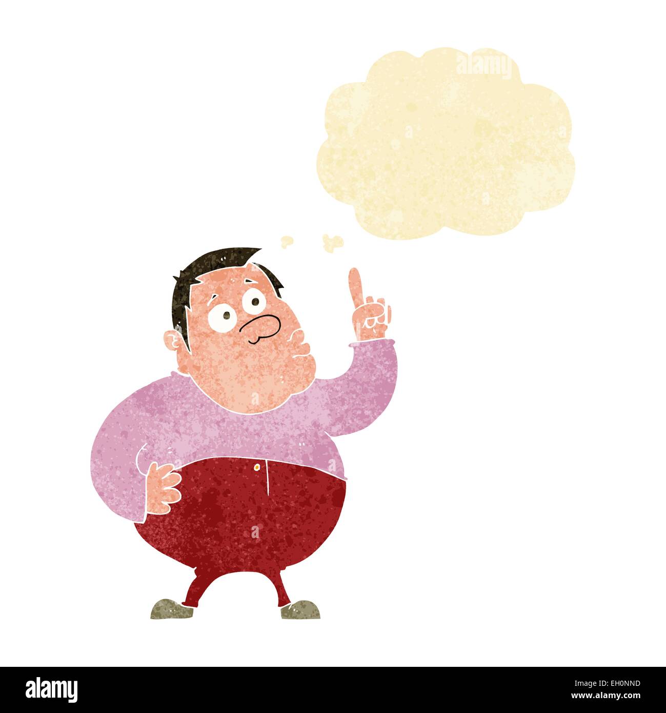 cartoon man asking question with thought bubble Stock Vector Image ...