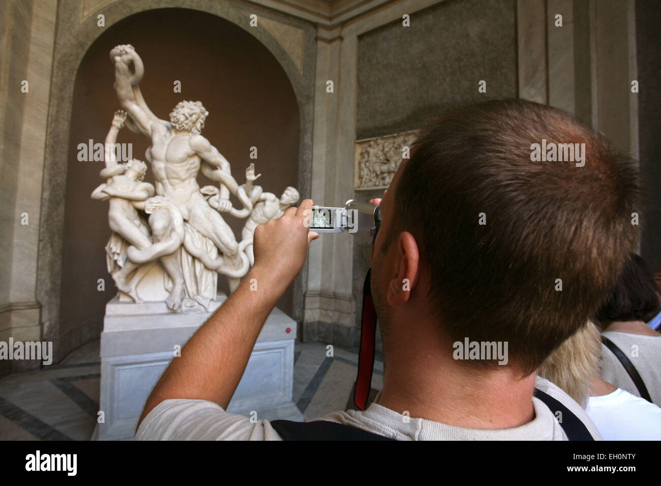 The Laocoön, once adorning the palace of the Emperor Titus, depicts the ...