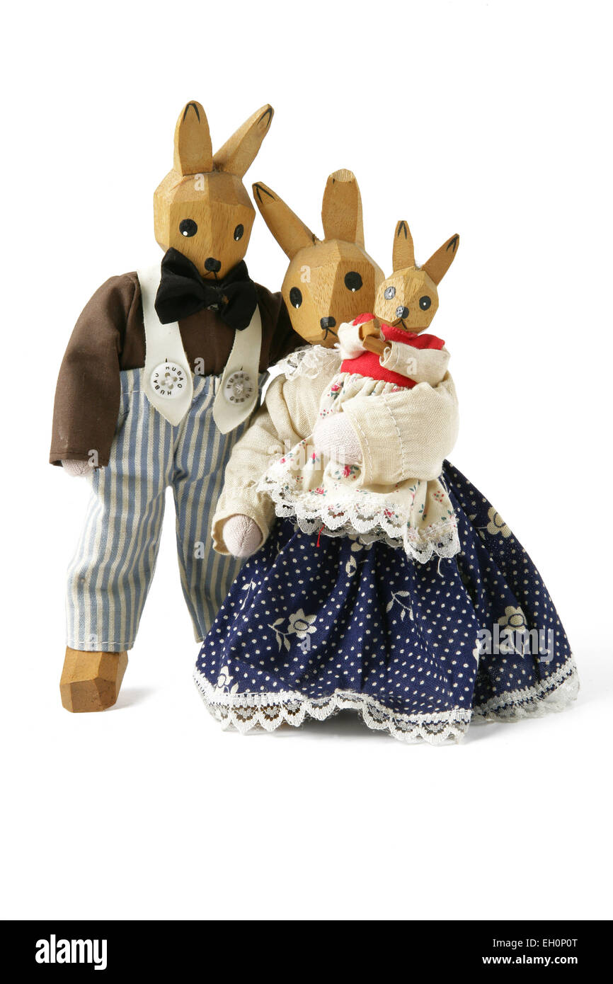 Wooden rabbits Cut Out Stock Images & Pictures - Alamy