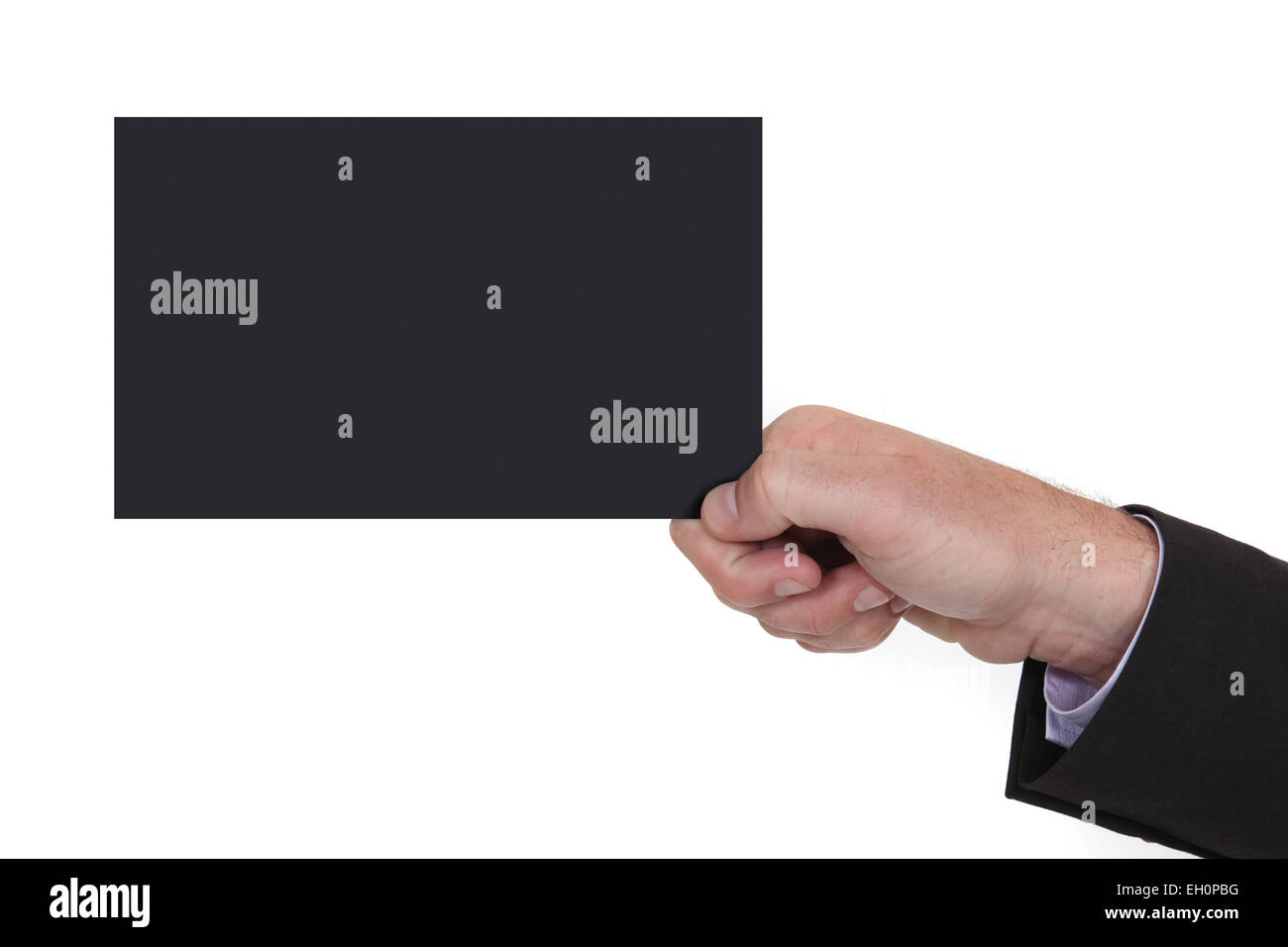 Man holding black card Stock Photo - Alamy