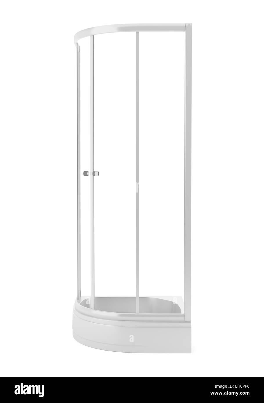 shower cabin isolated on white background Stock Photo - Alamy