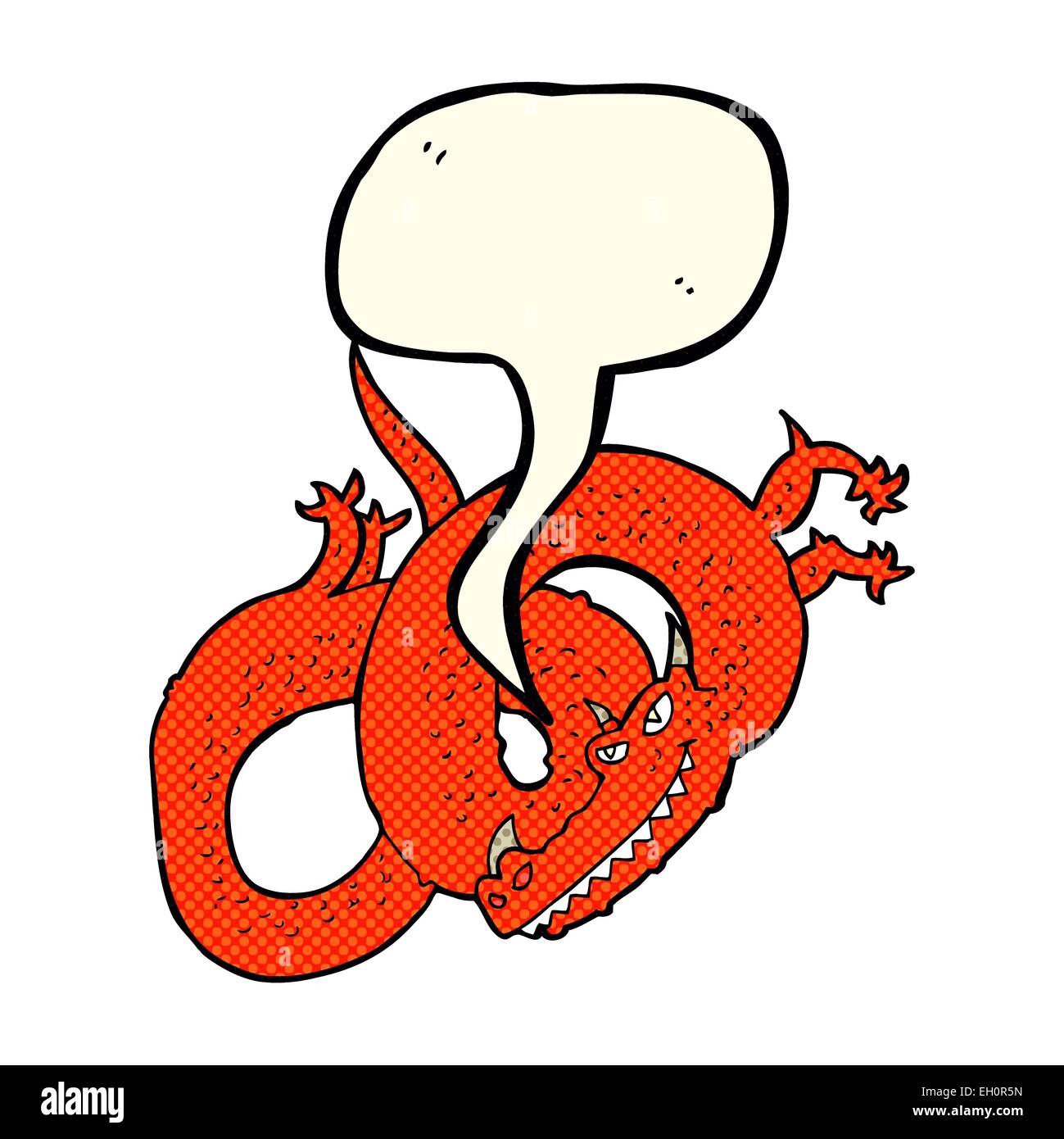 cartoon dragon with speech bubble Stock Vector Image & Art - Alamy