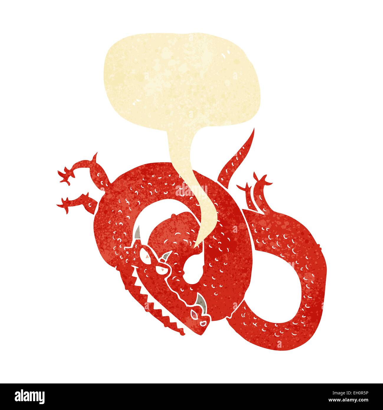 cartoon dragon with speech bubble Stock Vector Image & Art - Alamy