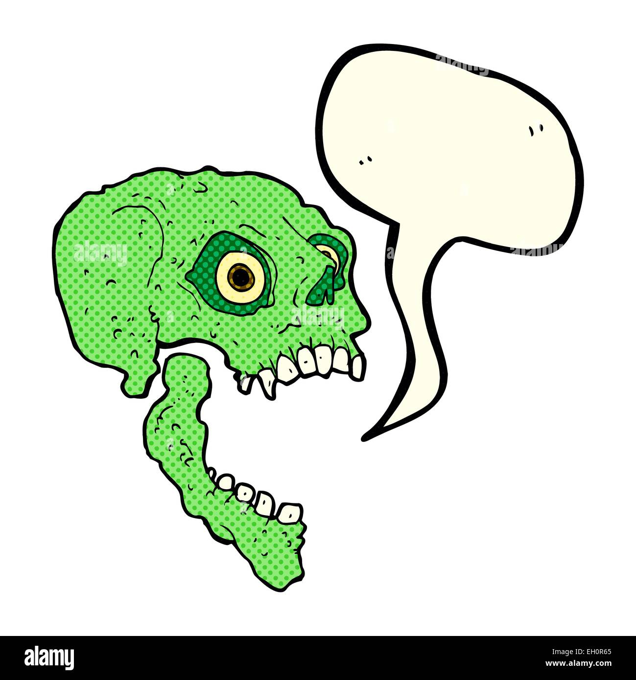 cartoon scary skull with speech bubble Stock Vector Image & Art - Alamy
