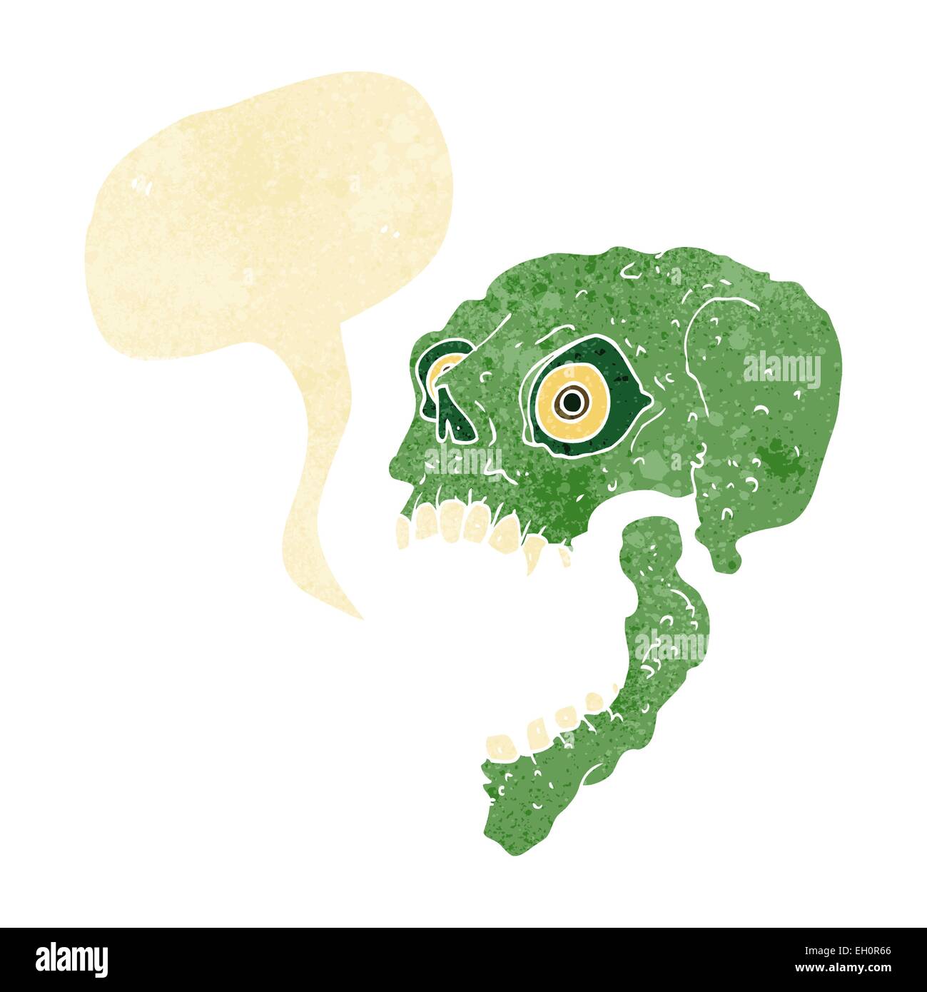 cartoon scary skull with speech bubble Stock Vector Image & Art - Alamy