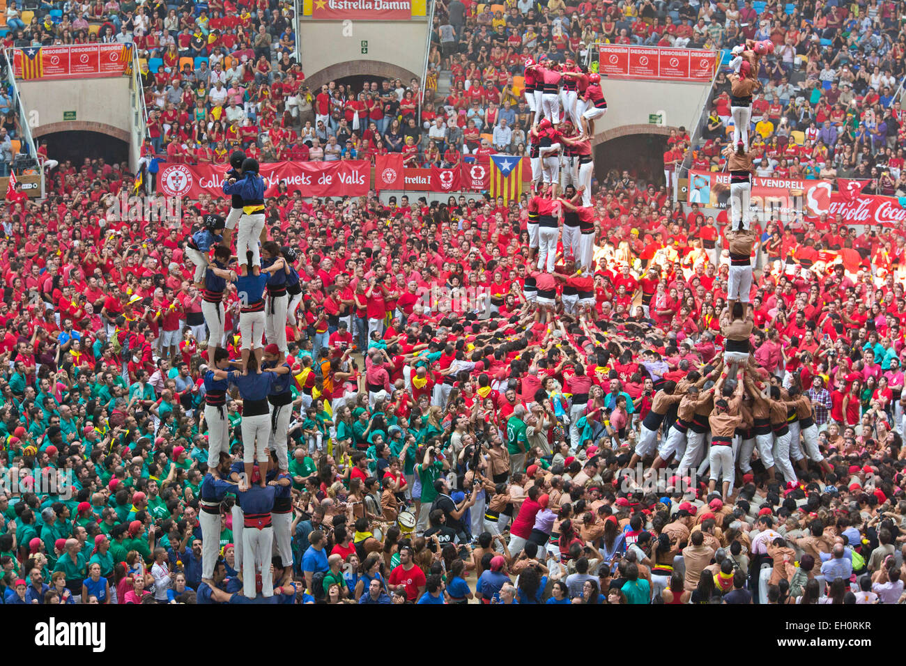 THE XXV CONTEST OF CASTELLS, TARRAGONA, SPAIN Stock Photo - Alamy