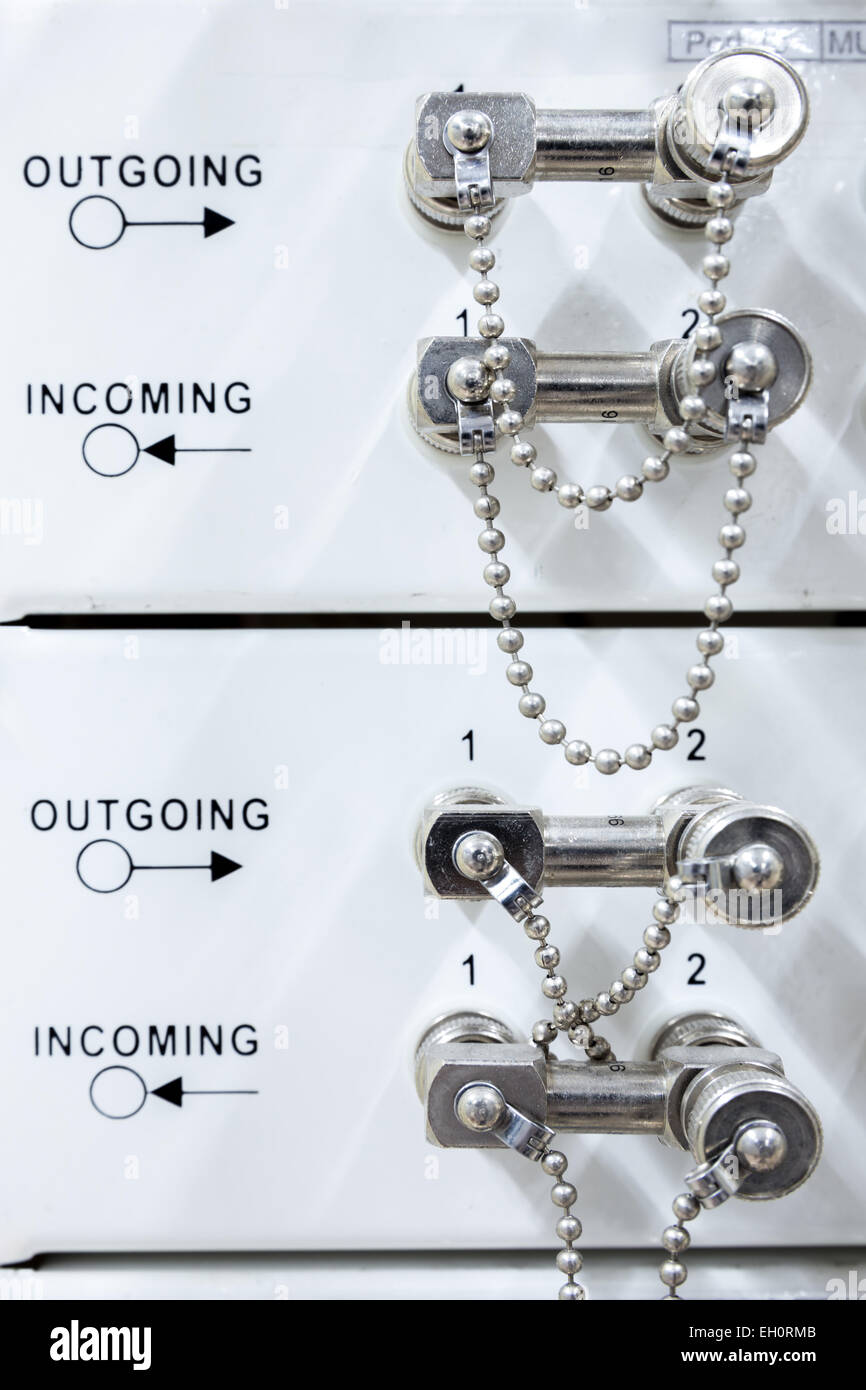 Telecommunication multiplexer or MUX on Server rack Stock Photo - Alamy